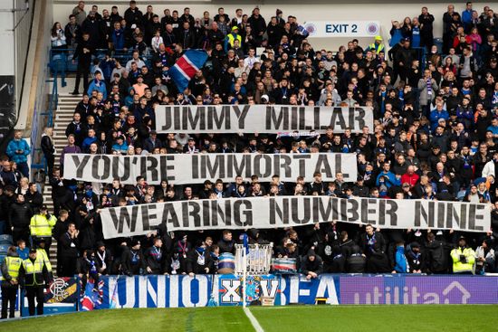 Rangers Fans Tribute Jimmy Millar During Editorial Stock Photo - Stock ...