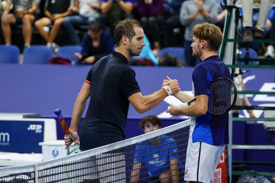 French Richard Gasquet Belgian David Goffin Editorial Stock Photo ...