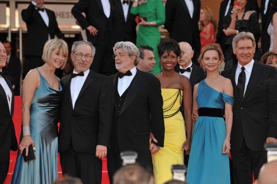 Steven Spielberg George Lucas Calista Flockhart Editorial Stock Photo ...