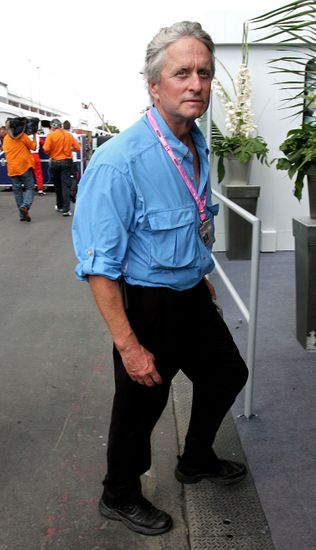 Us Actor Michael Douglas Leaves Paddock Editorial Stock Photo - Stock ...
