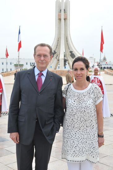 French Preisdent Delagation Dominique Baudis Wife Editorial Stock Photo ...