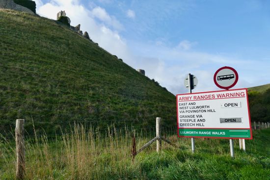 Army Ranges Warning Signs Corfe Castle Editorial Stock Photo - Stock ...