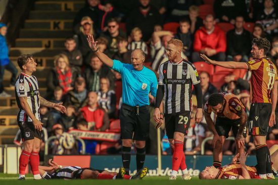 Referee Martin Coy Gestures During Efl Editorial Stock Photo - Stock ...