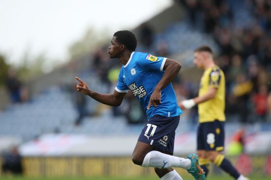 Kwame Poku Peterborough United Celebrates Scoring Editorial Stock Photo ...