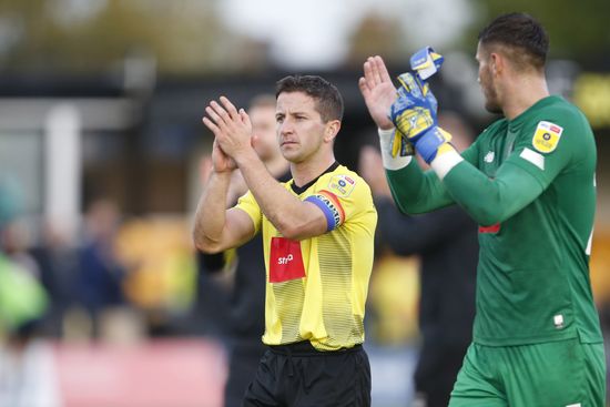 Harrogate Midfielder Josh Falkingham 4 Applauds Editorial Stock Photo ...