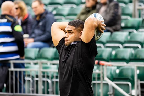 Sam Matavesi Northampton Saints During Pre Editorial Stock Photo ...