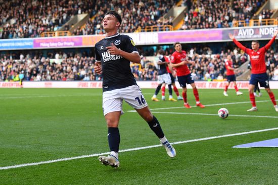 Millwall Midfielder Jamie Shackleton 16 Shoots Editorial Stock Photo ...