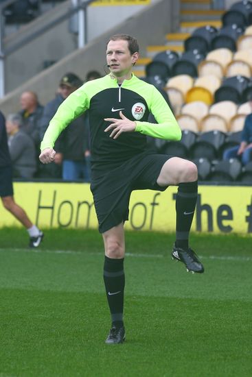 Peter Wright Referee Warming During Efl Editorial Stock Photo - Stock ...