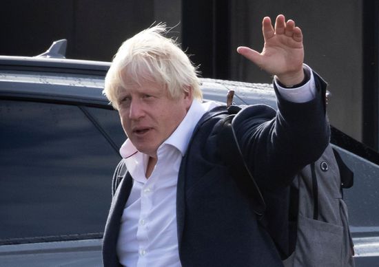 Former Prime Minister Boris Johnson Waves Editorial Stock Photo - Stock ...