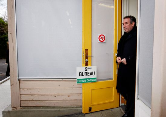 French Leader Modem Francois Bayrou Votes Editorial Stock Photo - Stock ...