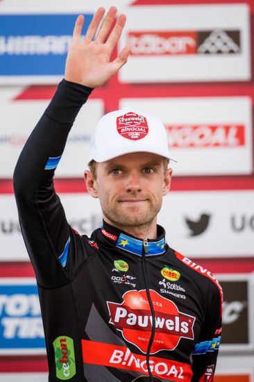 Belgian Eli Iserbyt Celebrates On Podium Editorial Stock Photo - Stock ...