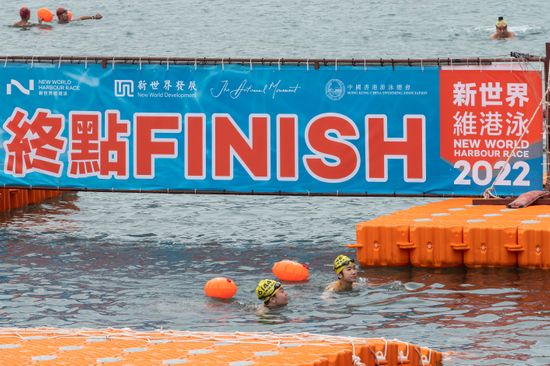 Participants Arrive Finish Line During Annual Editorial Stock Photo ...