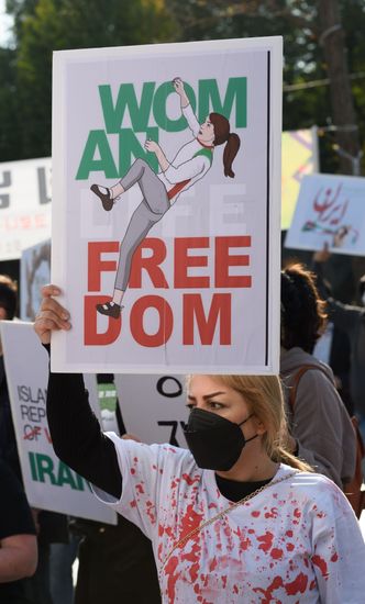 Protester Holds Placard During Demonstration Nationwide Editorial Stock ...