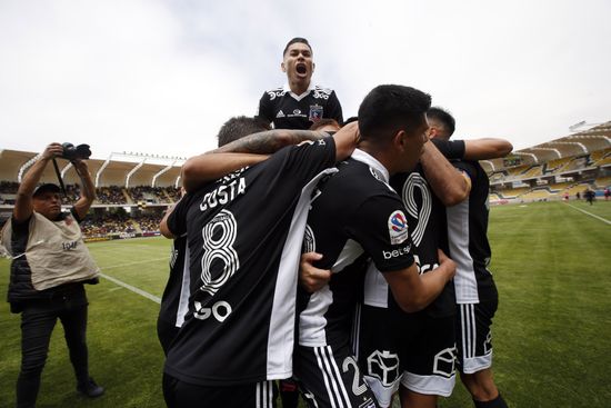 Colo Colo Players Celebrate After Scoring Editorial Stock Photo - Stock ...