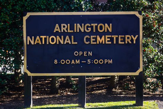 Arlington National Cemetery Sign On October Editorial Stock Photo ...