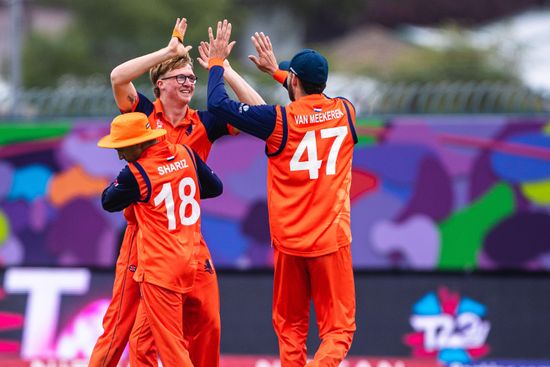 Tim Pringle Netherlands Celebrates During Icc Editorial Stock Photo ...