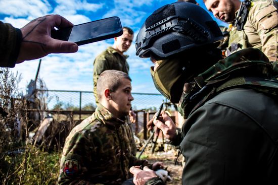 Ukrainian Army Infantry Soldiers On Front Editorial Stock Photo - Stock ...