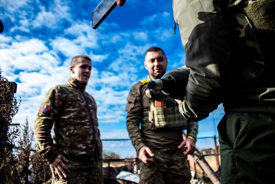 Ukrainian Army Infantry Soldiers On Front Editorial Stock Photo - Stock ...