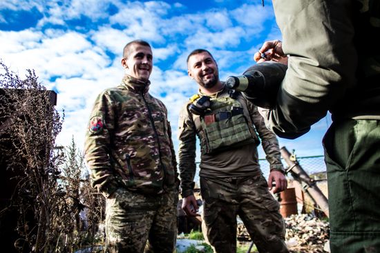 Ukrainian Army Infantry Soldiers On Front Editorial Stock Photo - Stock ...