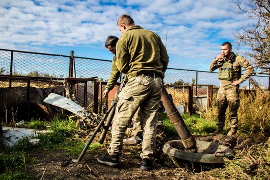 Ukrainian Army Infantry Soldiers On Front Editorial Stock Photo - Stock ...