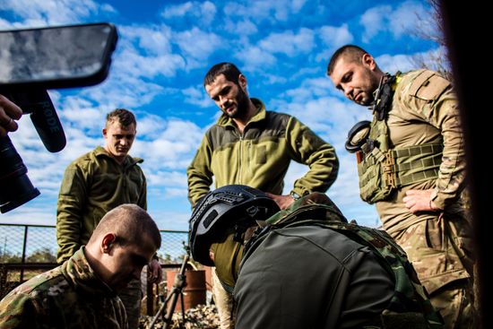 Ukrainian Army Infantry Soldiers On Front Editorial Stock Photo - Stock ...