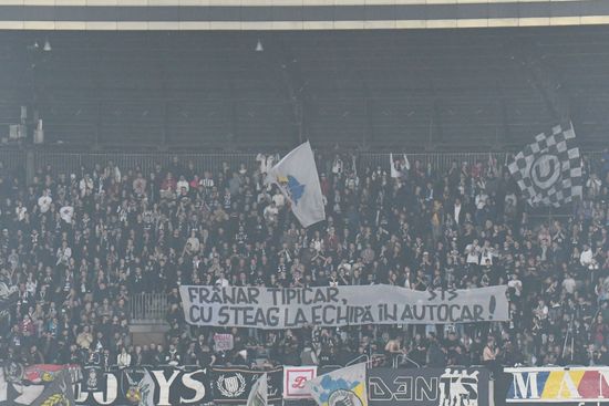 Fans Universitatea Cluj Showing Banner During Editorial Stock Photo ...