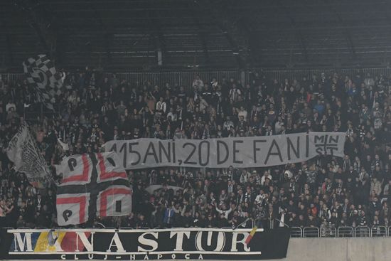 Fans Universitatea Cluj Showing Banner During Editorial Stock Photo ...