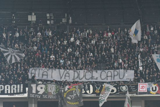 Fans Universitatea Cluj Showing Banner During Editorial Stock Photo ...