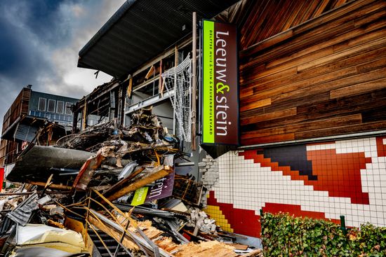 Damage Shops Due Fire Fire Brigade Editorial Stock Photo - Stock Image ...