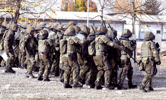 European Forces Eufor Soldiers Conduct Exercise Editorial Stock Photo ...