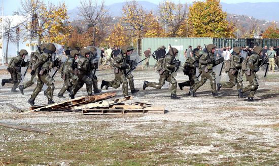 European Forces Eufor Soldiers Conduct Exercise Editorial Stock Photo ...