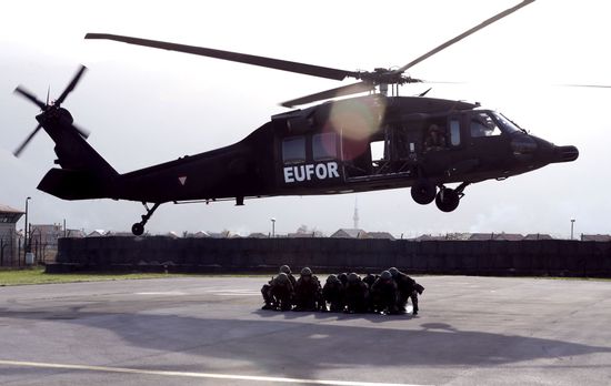 European Forces Eufor Soldiers Conduct Exercise Editorial Stock Photo ...