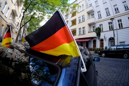 Germany Flag On Car On Occasion Editorial Stock Photo - Stock Image ...