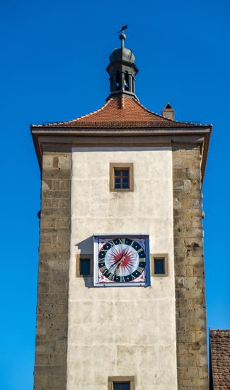 Siebersturm Tower Clock Rothenburg Ob Der Editorial Stock Photo - Stock ...