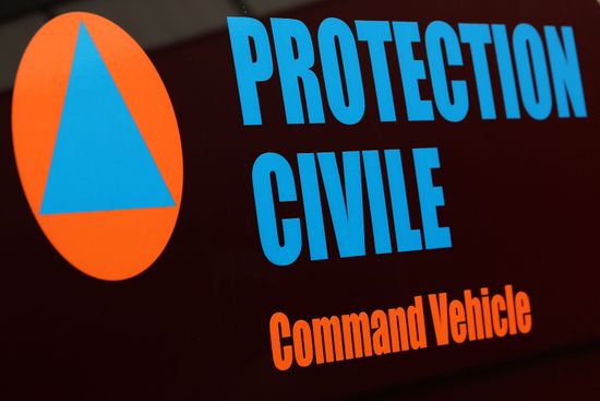 Illustration Picture Shows Civil Protection Logo Editorial Stock Photo ...