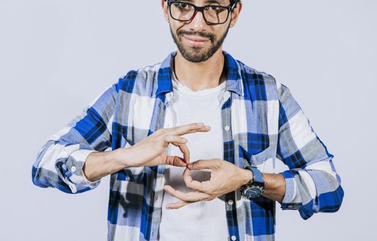 Man Speaking Sign Language Manual Gestures Editorial Stock Photo ...