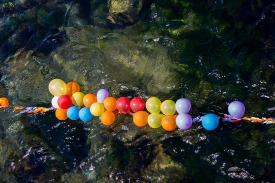 Balloons Shooting Range Targets On Water Editorial Stock Photo - Stock ...