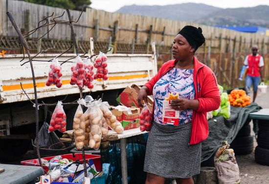 Woman Shops Vegetables Informal Traders Stand Editorial Stock Photo ...