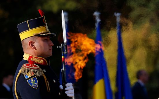 Romanian Honor Guard Soldier Stands Attention Editorial Stock Photo ...