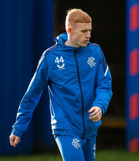 Rangers Defender Adam Devine During Todays Editorial Stock Photo ...