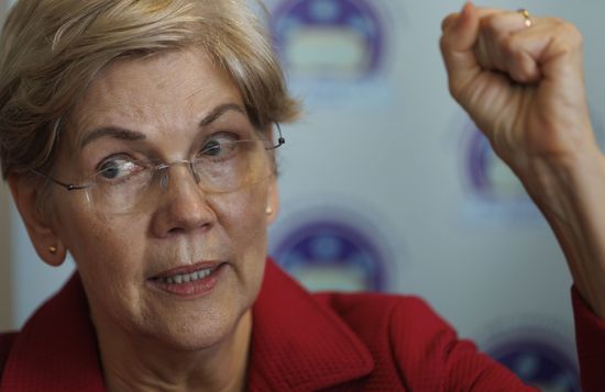 Democratic Senator Massachusetts Elizabeth Warren Addresses Editorial ...