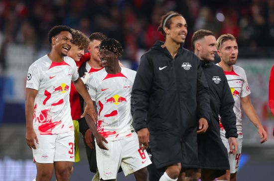 Players Rb Leipzig Celebrate After Winning Editorial Stock Photo ...