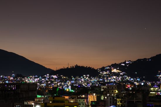 Lights Illuminate Kathmandu Valley During Tihar Editorial Stock Photo ...