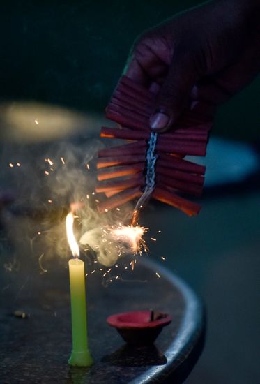 People Burst Firecrackers On Diwali Sector Editorial Stock Photo ...