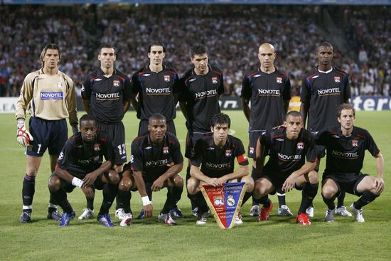 Olympique Lyonnais Team During Uefa Champions Editorial Stock Photo ...