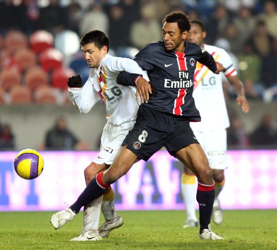 Psgs Edouard Cisse Lens Eric Carriere Editorial Stock Photo - Stock ...