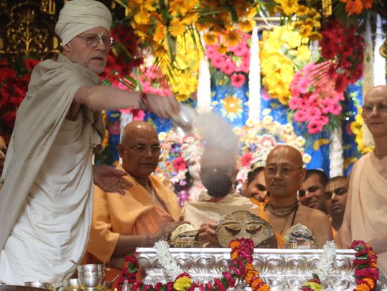 Devotees Iskcon Temple Offering Prayers On Editorial Stock Photo ...