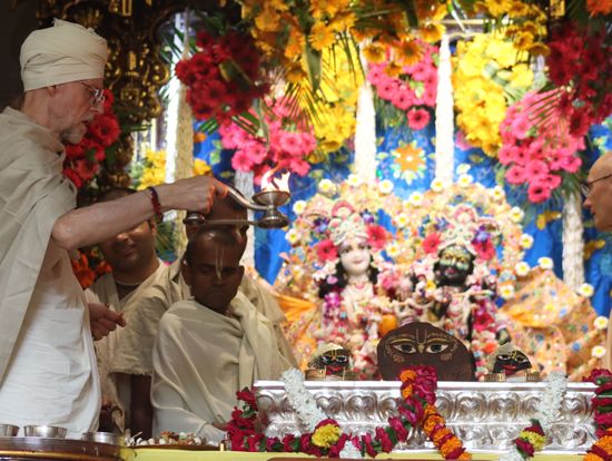 Devotees Iskcon Temple Offering Prayers On Editorial Stock Photo ...
