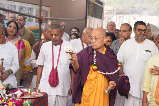 Devotees Iskcon Temple Offering Prayers On Editorial Stock Photo ...
