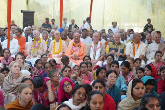 Devotees Iskcon Temple Offering Prayers On Editorial Stock Photo ...